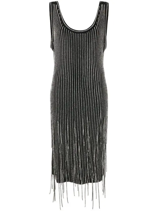 Philosophy Di Lorenzo Serafini Fringe-detail Knitted Dress - Black