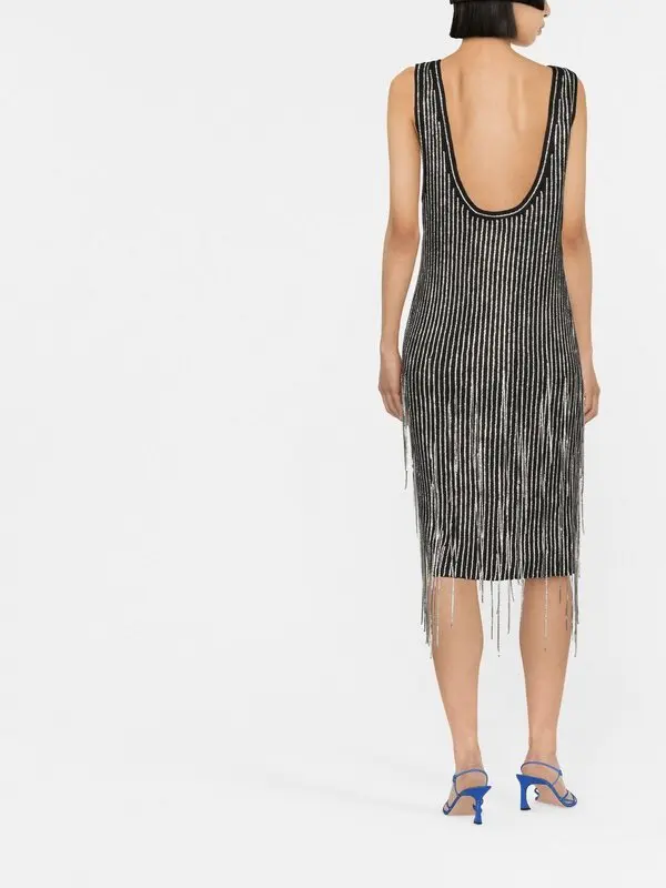 Philosophy Di Lorenzo Serafini Fringe-detail Knitted Dress - Black