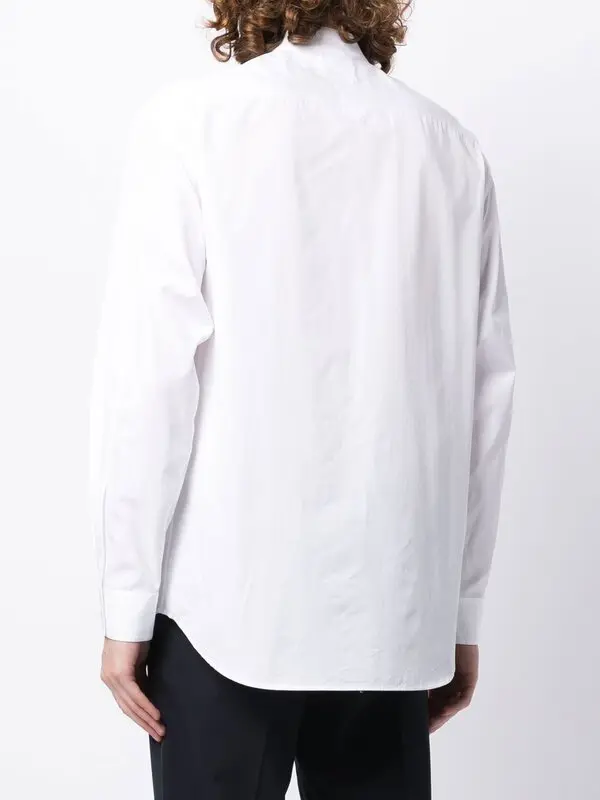 JIL SANDER Stand-collar Cotton Shirt - White