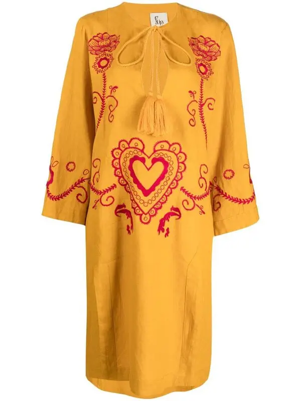 PAULA Embroidered Kaftan Dress
