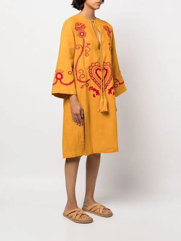 PAULA Embroidered Kaftan Dress