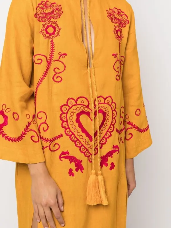 PAULA Embroidered Kaftan Dress