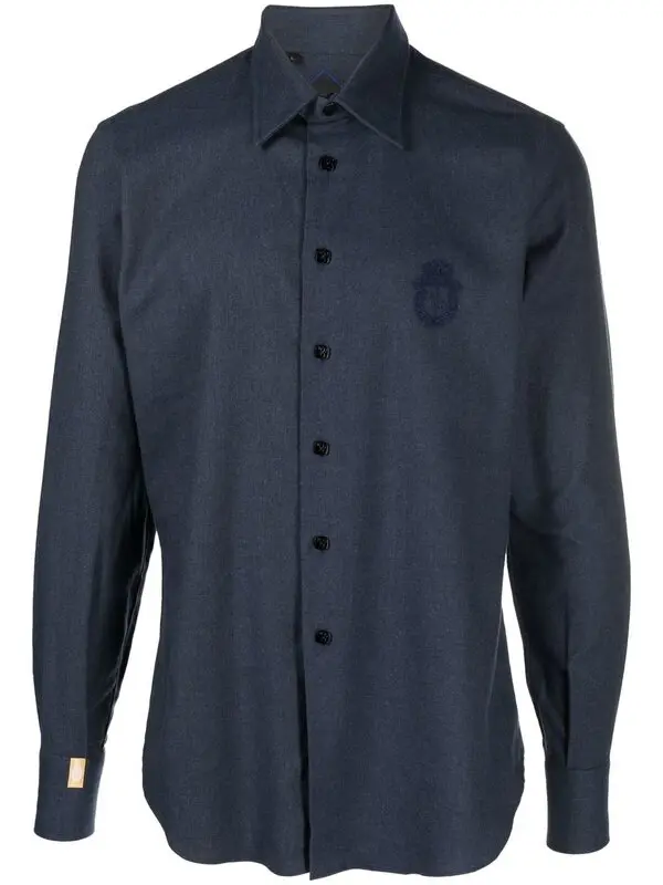 BILLIONAIRE Embroidered-logo Button-up Shirt
