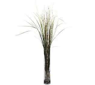 NEARLY NATURAL Grass And Bamboo With Cylinder Vase Nearly N Atural - One-color