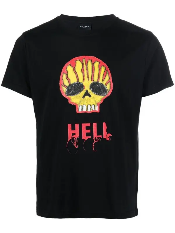 BOTTER Graphic-print Organic Cotton T-shirt - Black