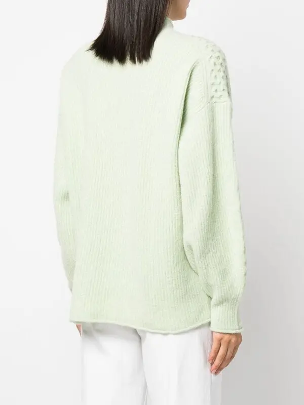 RUS Textured-knit Mock Neck Jumper