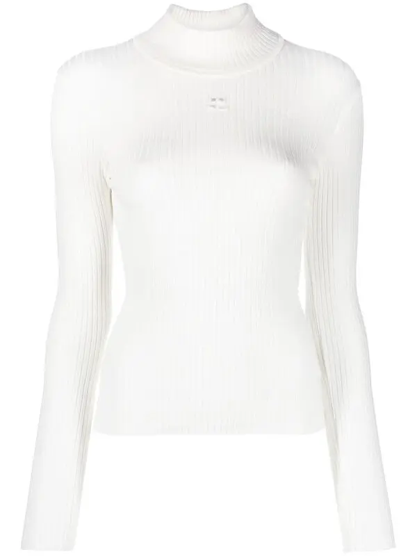 COURREGES Ribbed-knit Top
