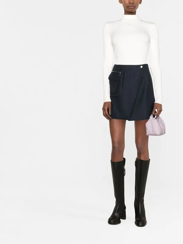 COURREGES Ribbed-knit Top