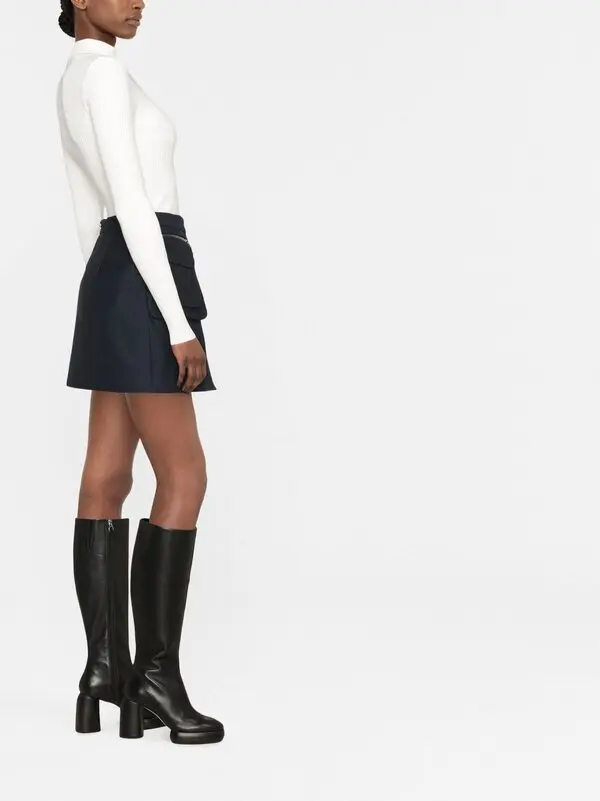 COURREGES Ribbed-knit Top