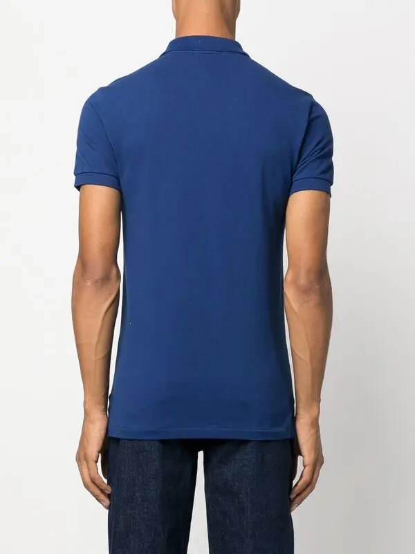 Polo Ralph Lauren Logo-embroidered Cotton Polo Shirt - Blue