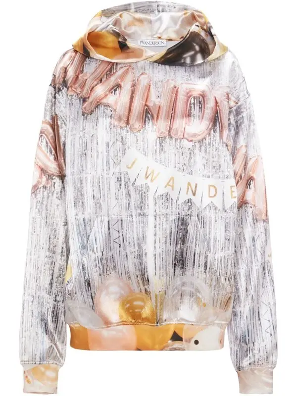 JW Anderson Logo-print Long-sleeve Hoodie