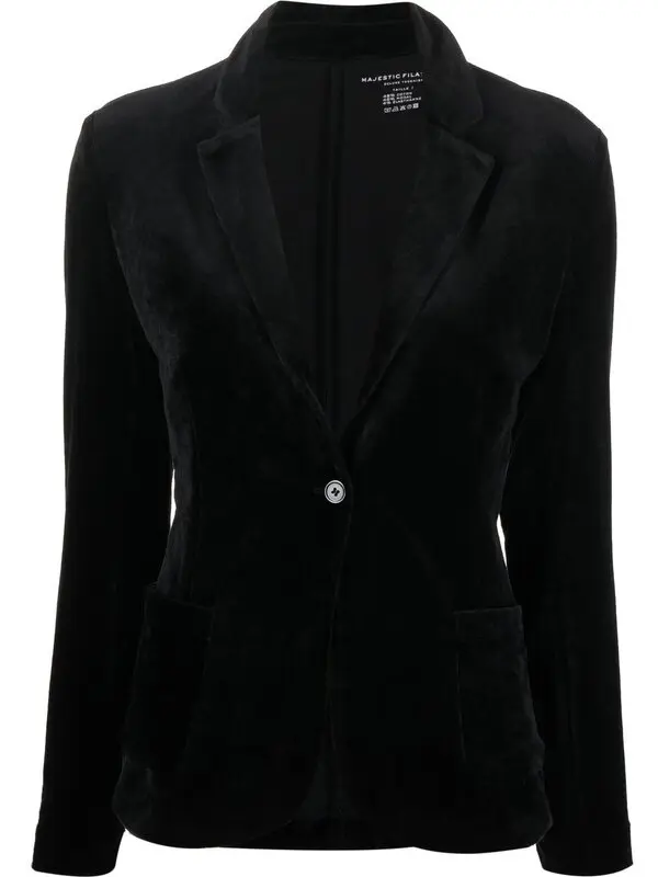 Majestic Filatures Single-breasted Velvet Blazer