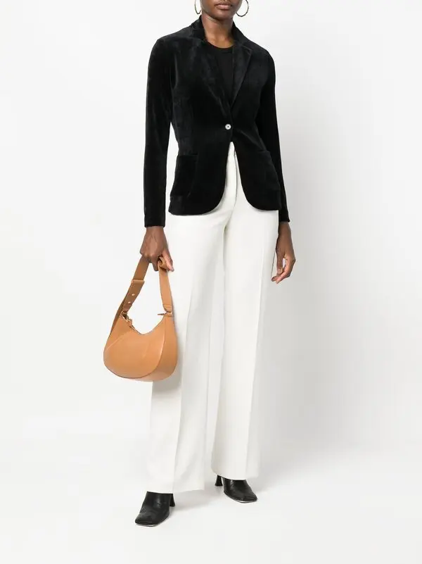 Majestic Filatures Single-breasted Velvet Blazer