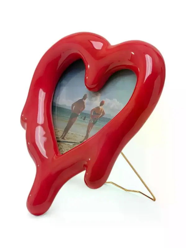 SELETTI Melted Heart Photo Frame - Red