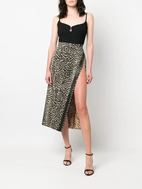 Roberto Cavalli Leopard-print Midi Skirt