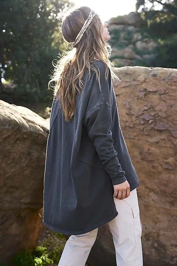 Free People Throw On Layer Top