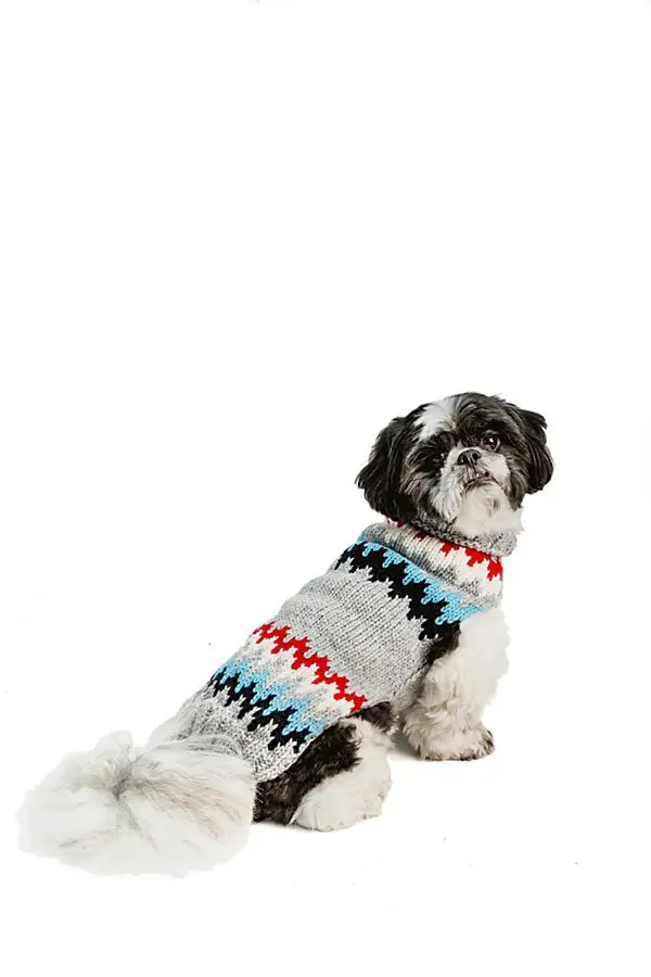 CHILLY DOG Chevron Dog Sweater