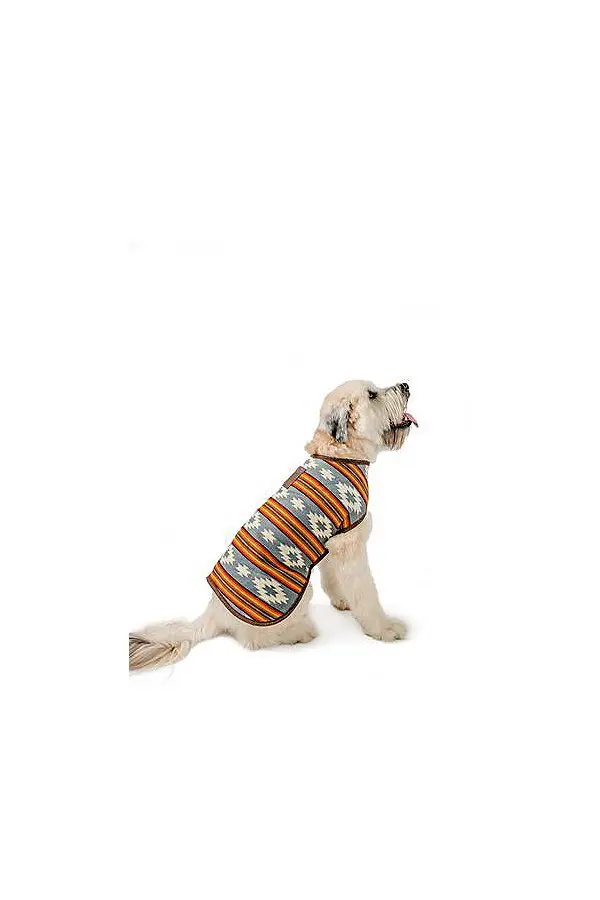 CHILLY DOG Denim Sunset Dog Blanket Coat