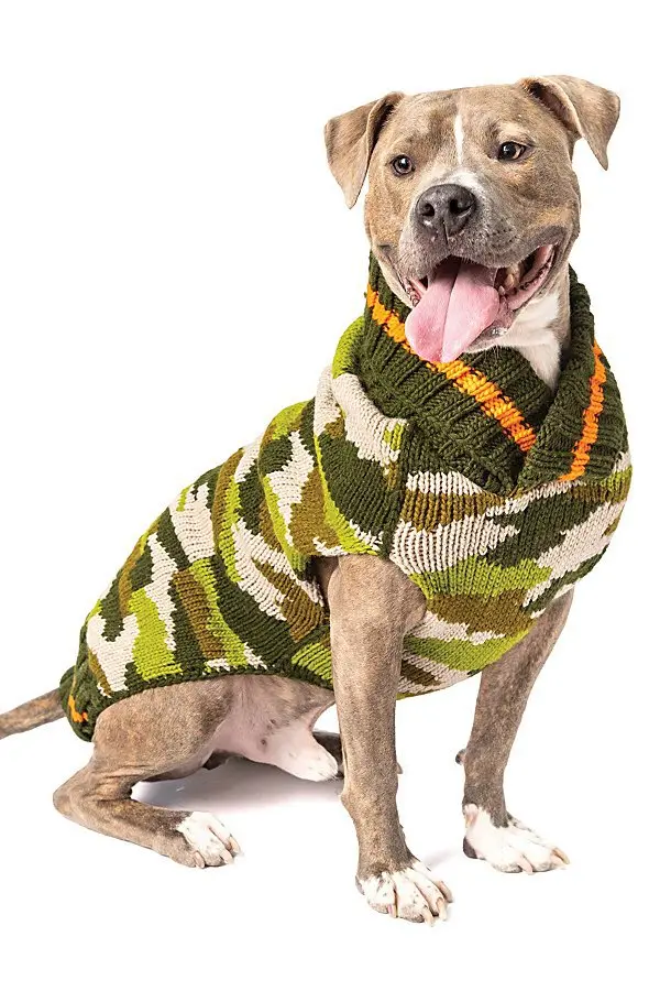 CHILLY DOG Camo Dog Sweater