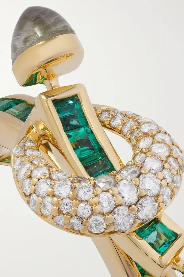 ANANYA Chakra 18-karat Multi-stone Ring - Green