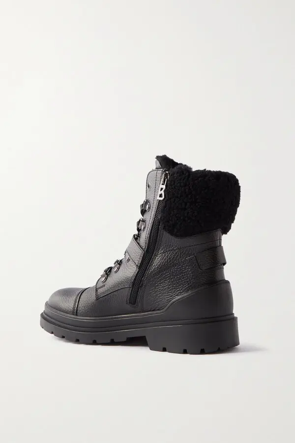 Bogner St. Moritz Buckled Shearling-lined Ankle Boots - Black