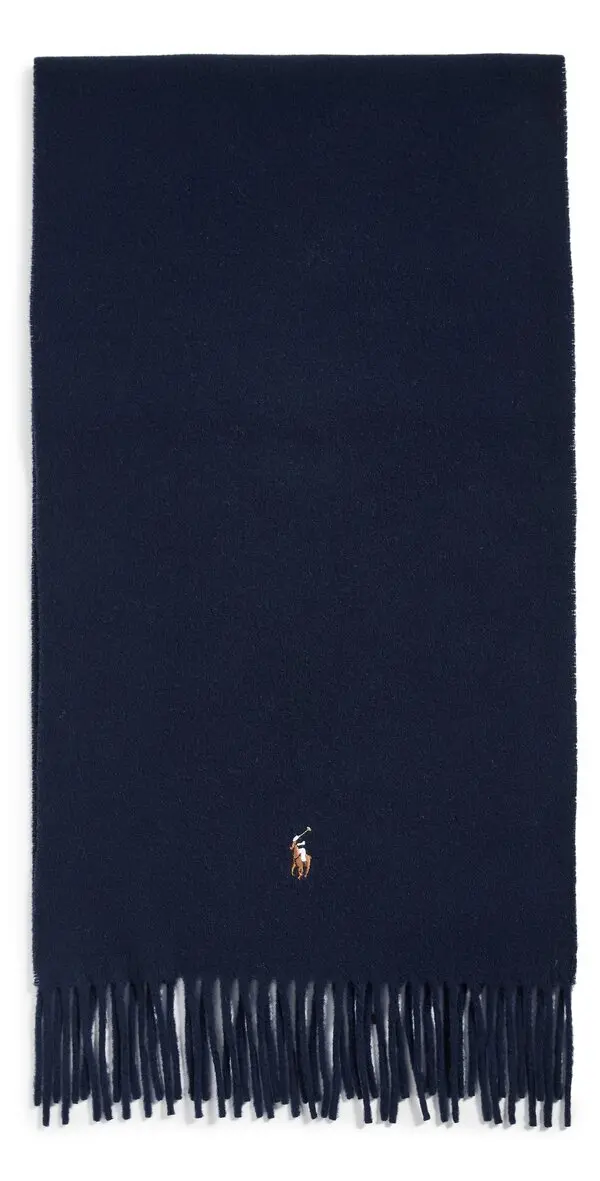 Polo Ralph Lauren Signature Italian Virgin Wool Scarf - Hunter Navy
