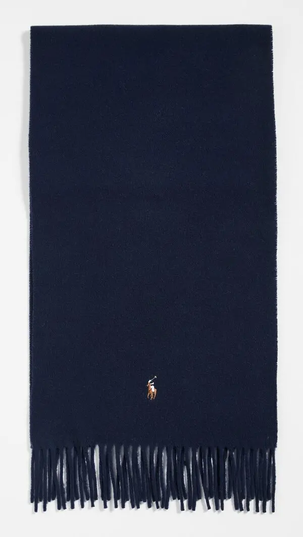 Polo Ralph Lauren Signature Italian Virgin Wool Scarf - Hunter Navy
