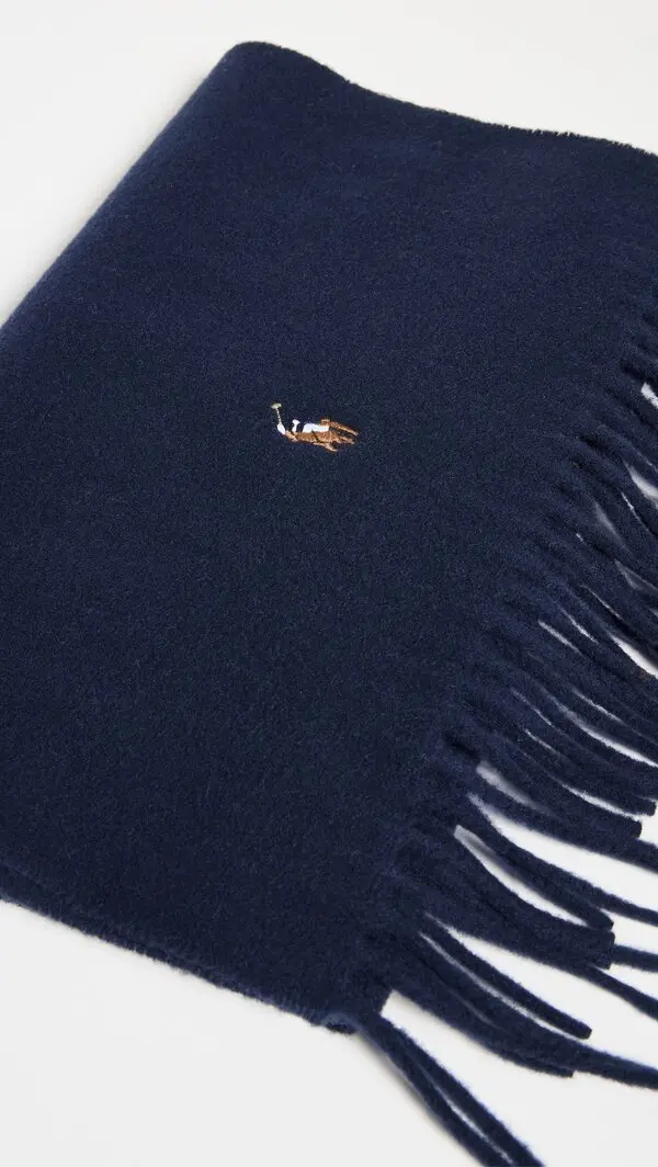 Polo Ralph Lauren Signature Italian Virgin Wool Scarf - Hunter Navy