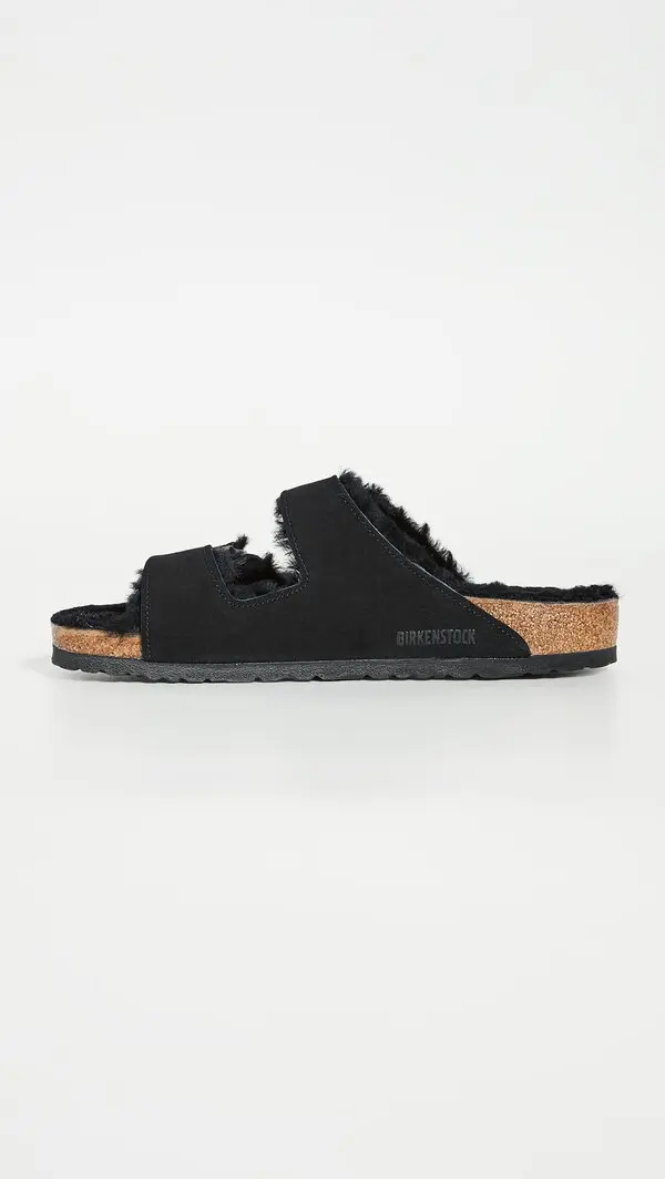 BIRKENSTOCK Arizona Shearling Sandals - Black Black