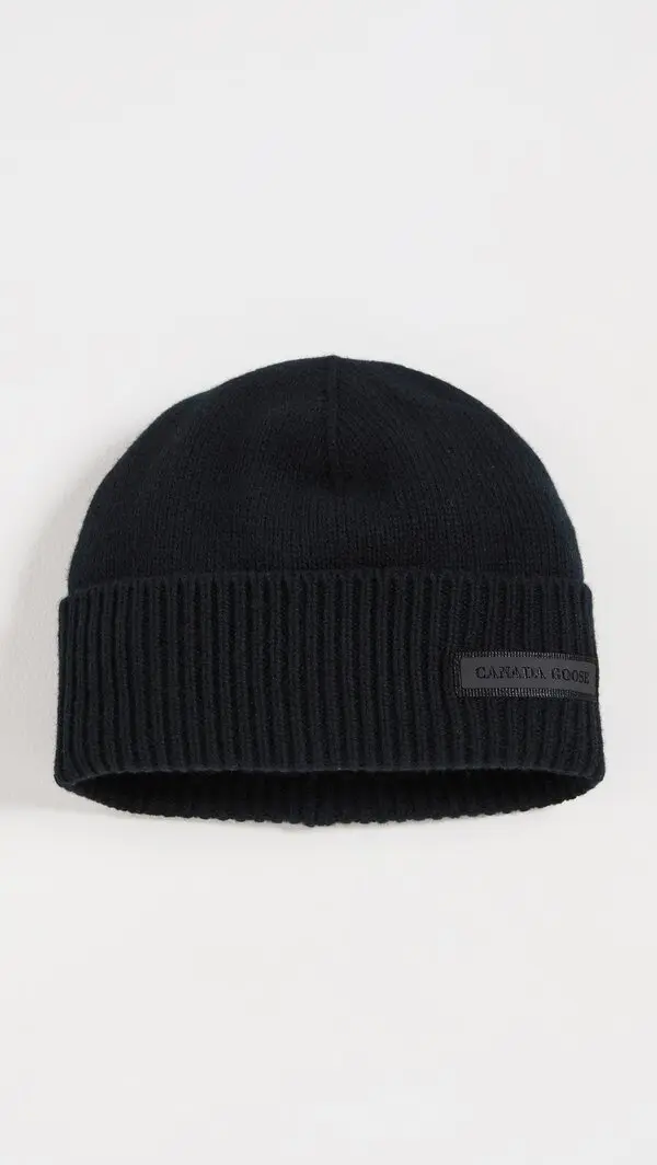 Canada Goose Small Emblem Beanie - Black