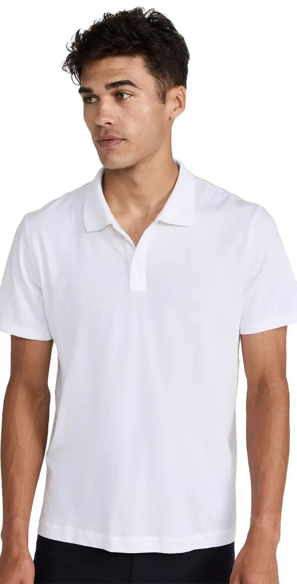 ATM Anthony Thomas Melillo Classic Jersey Polo - White