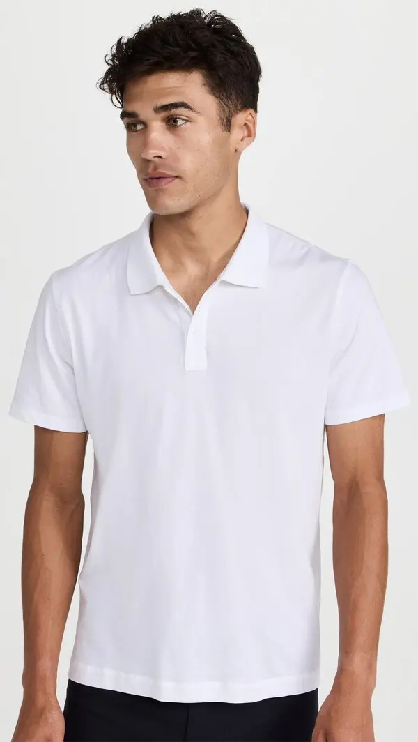 ATM Anthony Thomas Melillo Classic Jersey Polo - White