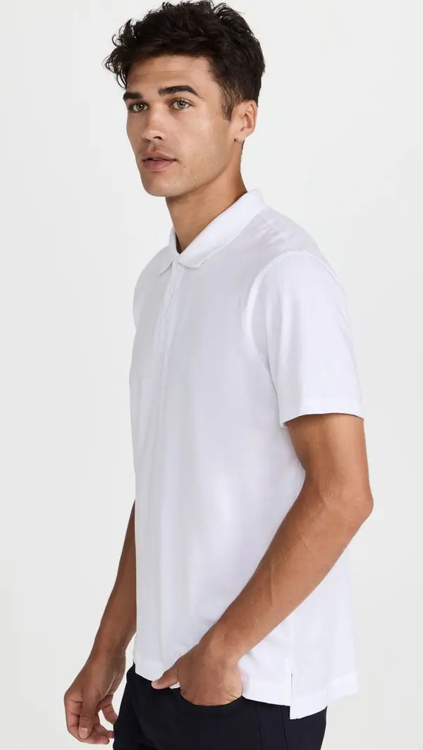 ATM Anthony Thomas Melillo Classic Jersey Polo - White