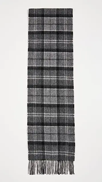 Barbour Wool Cashmere Tartan Scarf