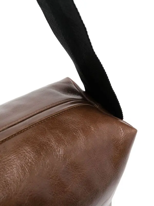 UMA WANG Embossed-logo Shoulder Bag - Brown