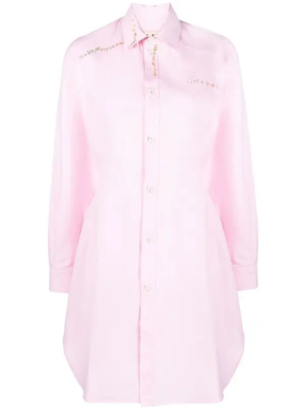 Marni Embroidered Shirt Dress - Pink