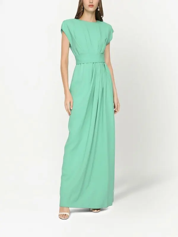 Dolce & Gabbana Pleated Cap-sleeve Gown