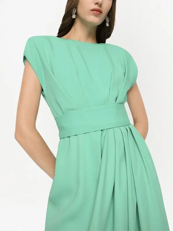 Dolce & Gabbana Pleated Cap-sleeve Gown
