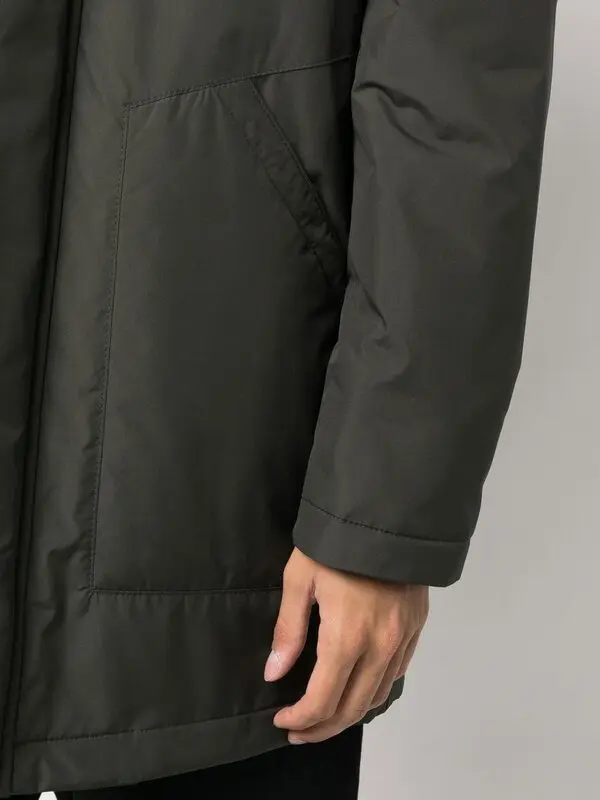 Corneliani Hooded Zip Coat - Green