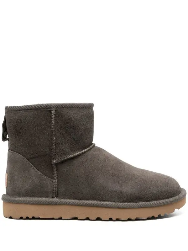 UGG Classic Mini Ii Shearling Ankle Boots - Grey