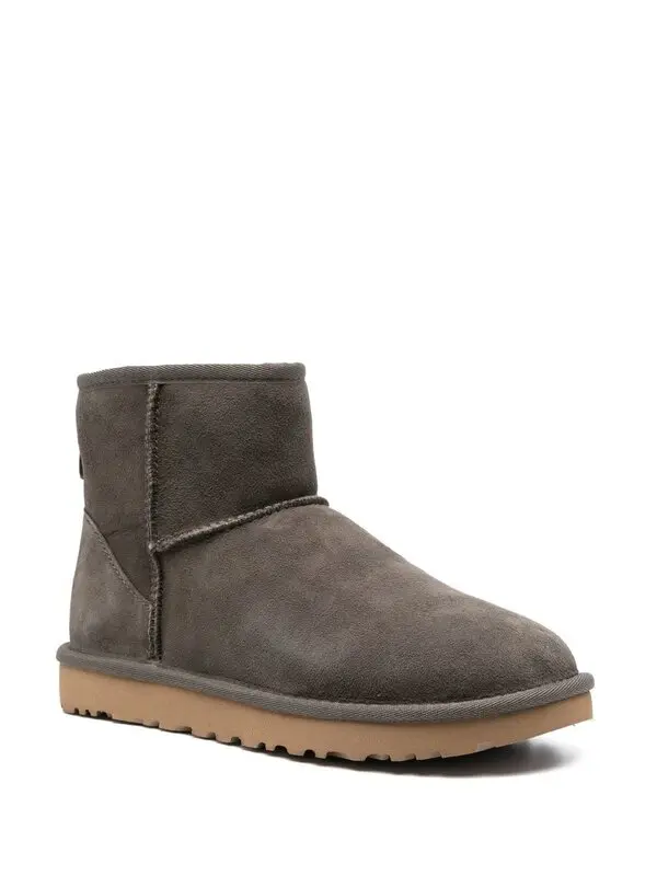 UGG Classic Mini Ii Shearling Ankle Boots - Grey