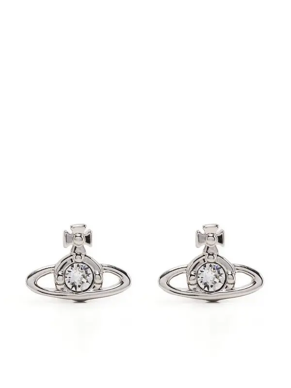 Vivienne Westwood Nano Solitaire Stud Earrings - Silver | Editorialist