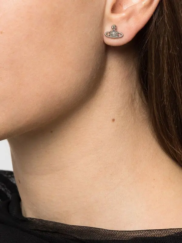 Vivienne Westwood Nano Solitaire Stud Earrings - Silver | Editorialist