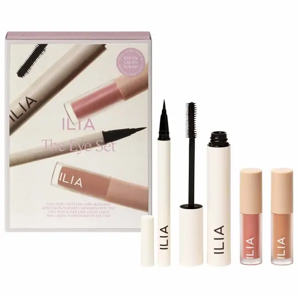 ILIA For Your Eyes Only 4-piece Mascara, Eyeshadow And Eyeliner Set