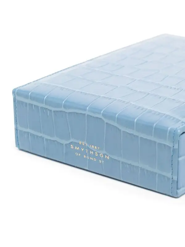 Smythson Travel Tray Jewellery Box - Blue