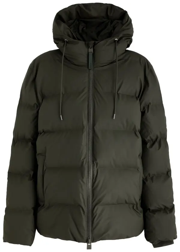 Rains Quilted Waterproof Jacket - Dark Green