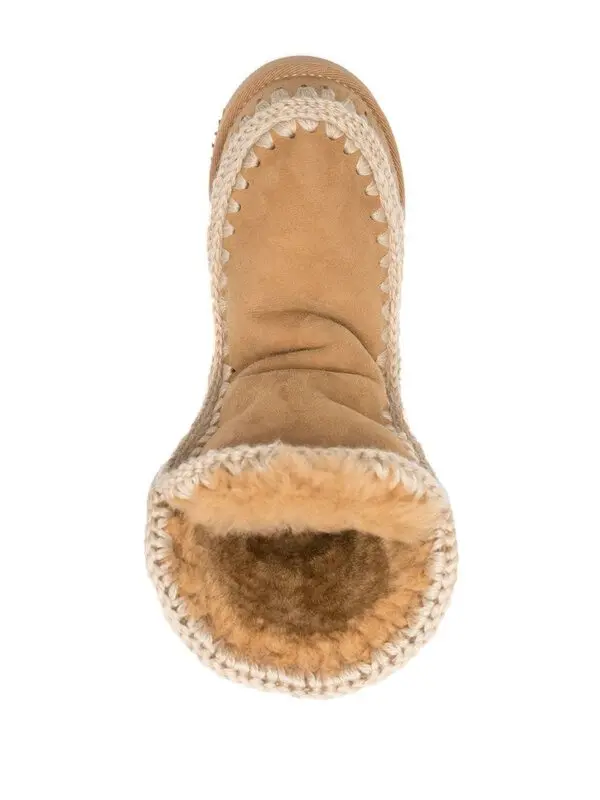 Mou Whipstitch-trim Shearling-lined Boots