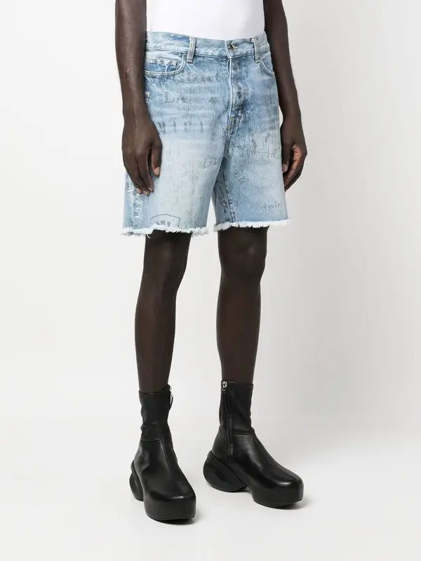 Amiri Logo-print Denim Shorts