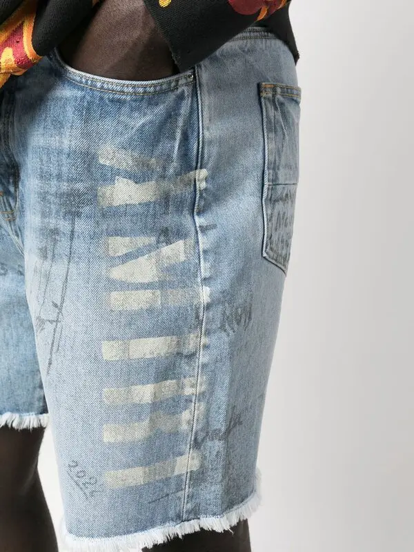 Amiri Logo-print Denim Shorts