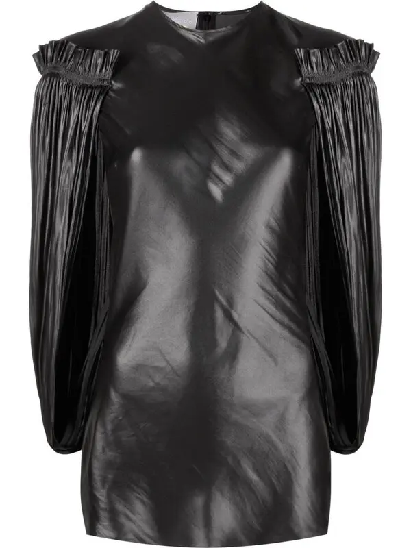 Stella McCartney Pleated Cut-out Sleeves Blouse